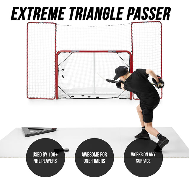 Puck Rebounder - Triangle Passer | Better Hockey – Better Hockey US